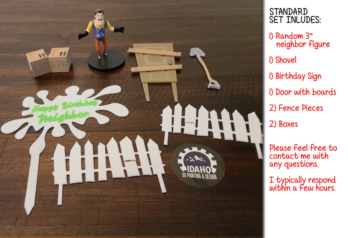 Hello Neighbor -Birthday Cake Topper – Idaho 3D Printing & Design